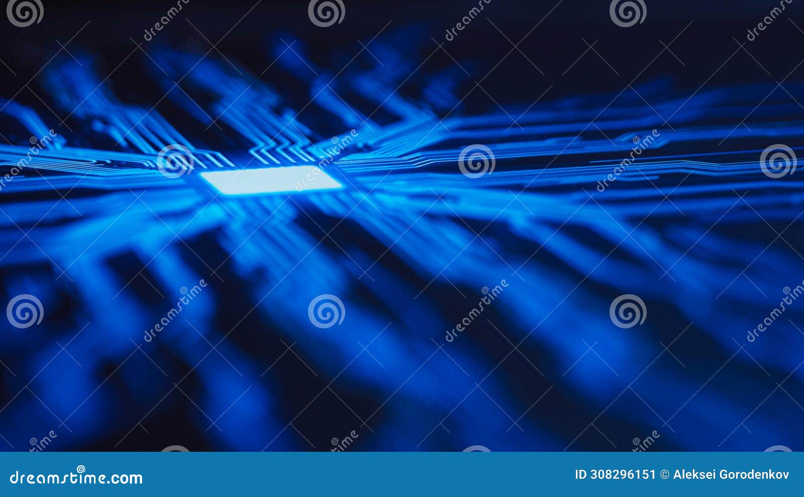 Digitalization Concept: Computer Screen Activates and Shows Futuristic ...