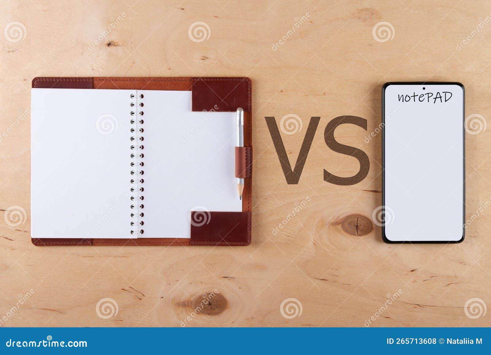 Digitalization Concept. Paper Notebook Vs Smartphone Stock Photo ...