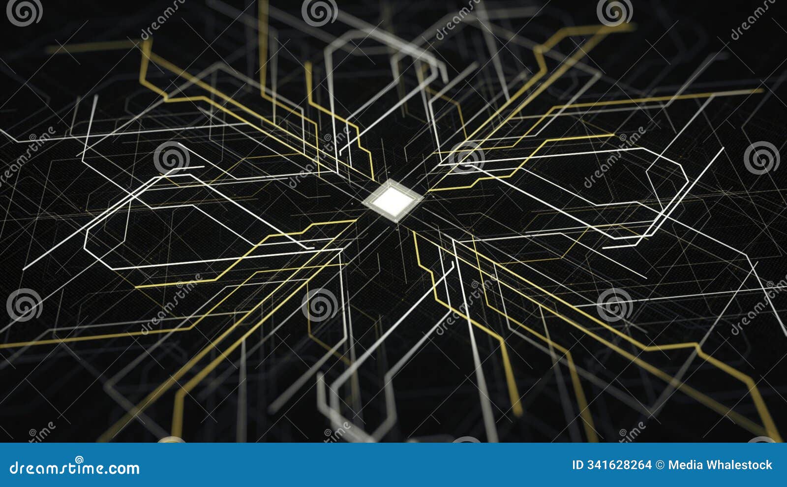 Digitalization of a Futuristic Artificial Intelligence. Animation ...