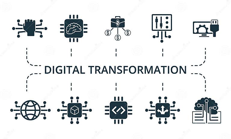 Digitalization Icon Set Collection Contain Pack of Pixel Perfect ...
