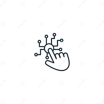 Digitalization Icon. Monochrome Simple Virtual Assistant Icon for ...