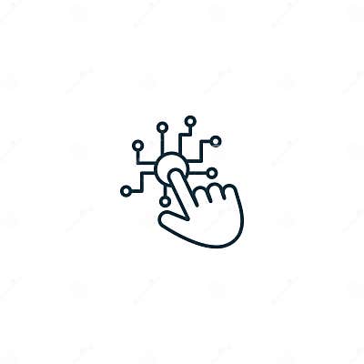 Digitalization Icon. Monochrome Simple Virtual Assistant Icon for ...