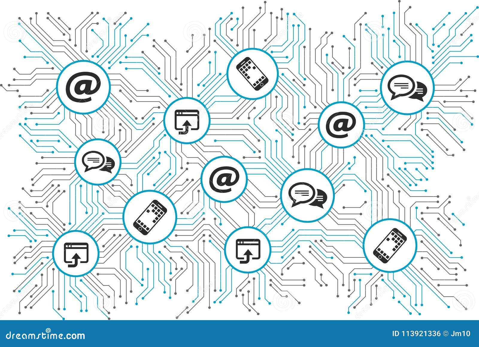 Digitalization and Mobile Communication Concept - Illustration Stock ... Digitalization and Mobile Communication Concept - Illustration Stock ...