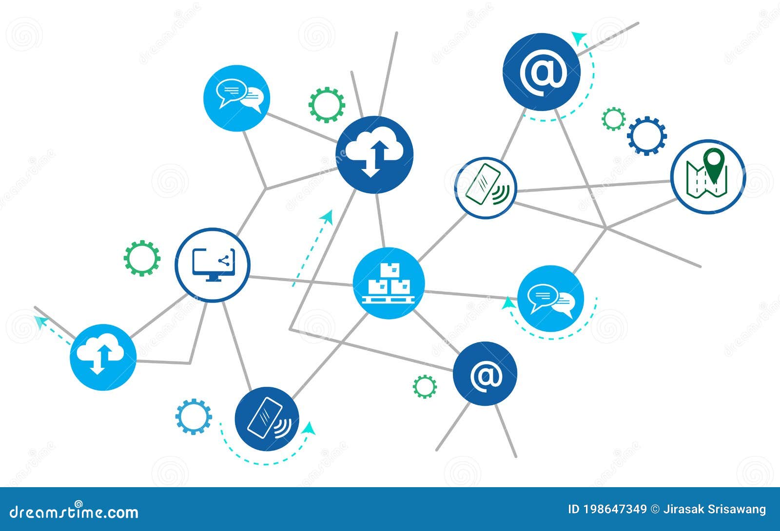 Digitalization and Mobile Communication Illustration Stock Vector ... Digitalization and Mobile Communication Illustration Stock Vector ...