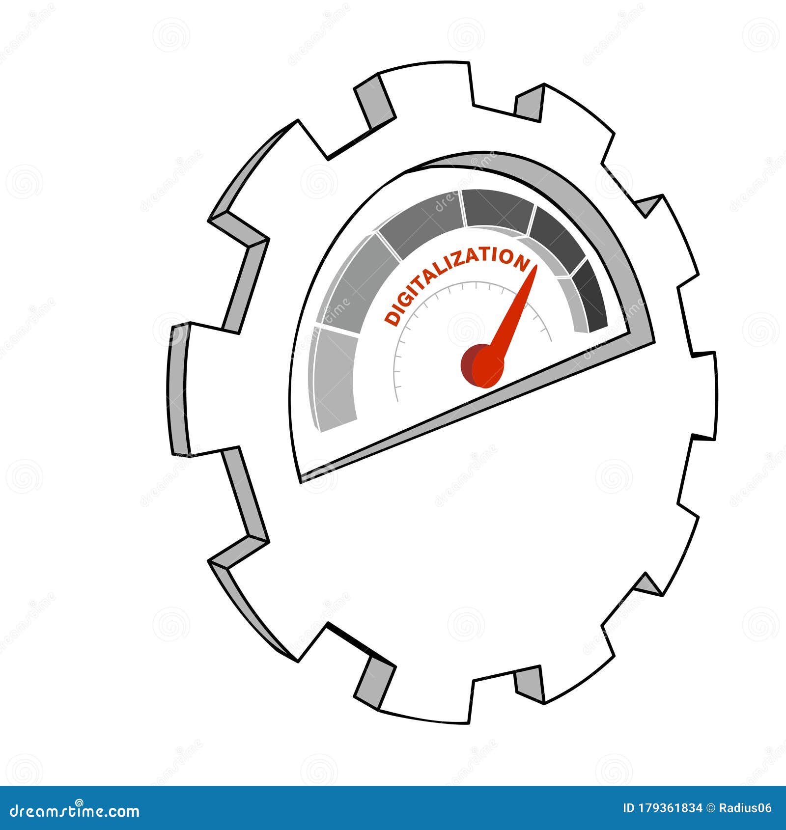 Digitalization Sign In Gold And Glossy Letters Stock Image ...