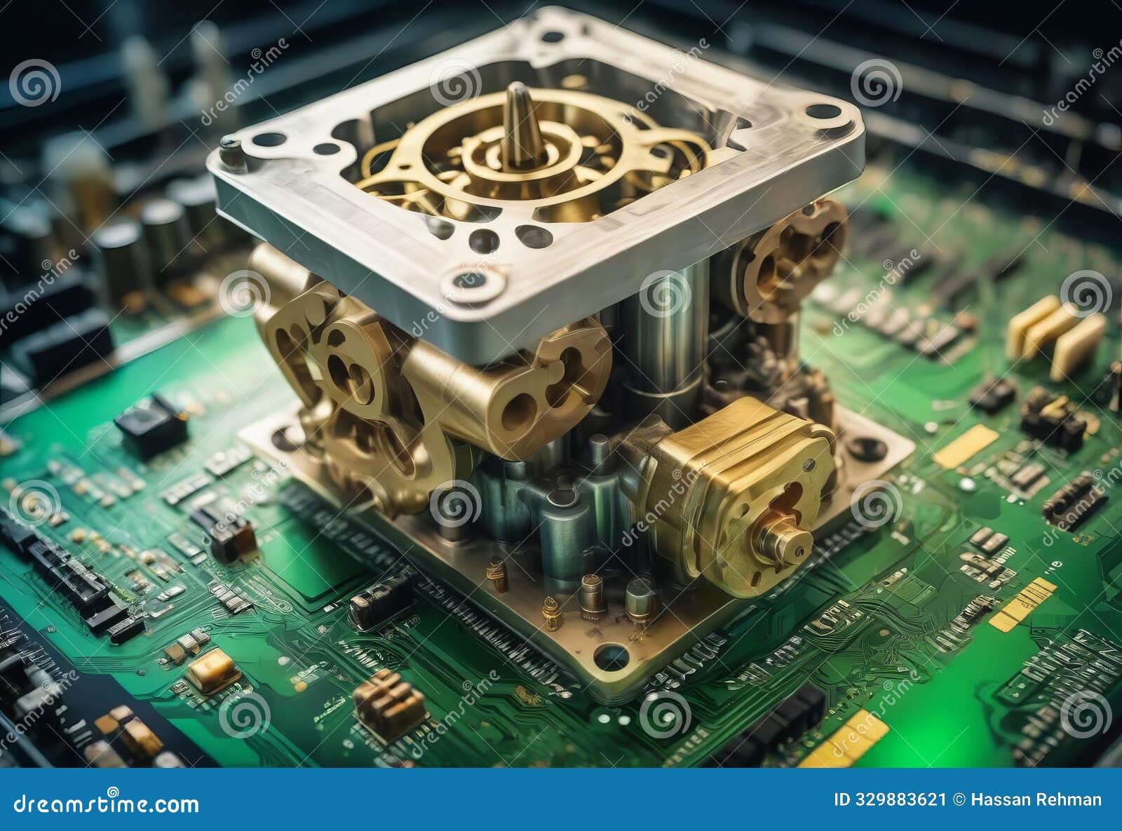 Digitalized Oil Pump On Graphical Motherboard Interface Royalty-Free ...