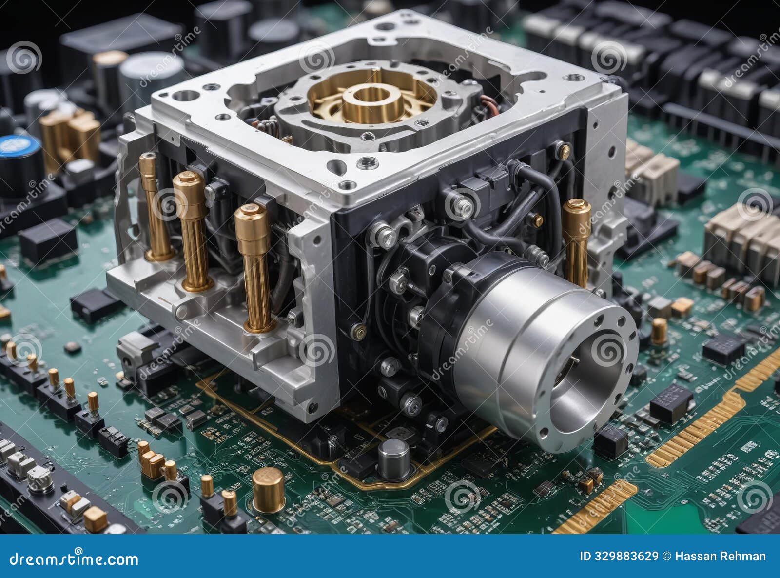 Digitalized Oil Pump On Graphical Motherboard Interface Royalty-Free ...