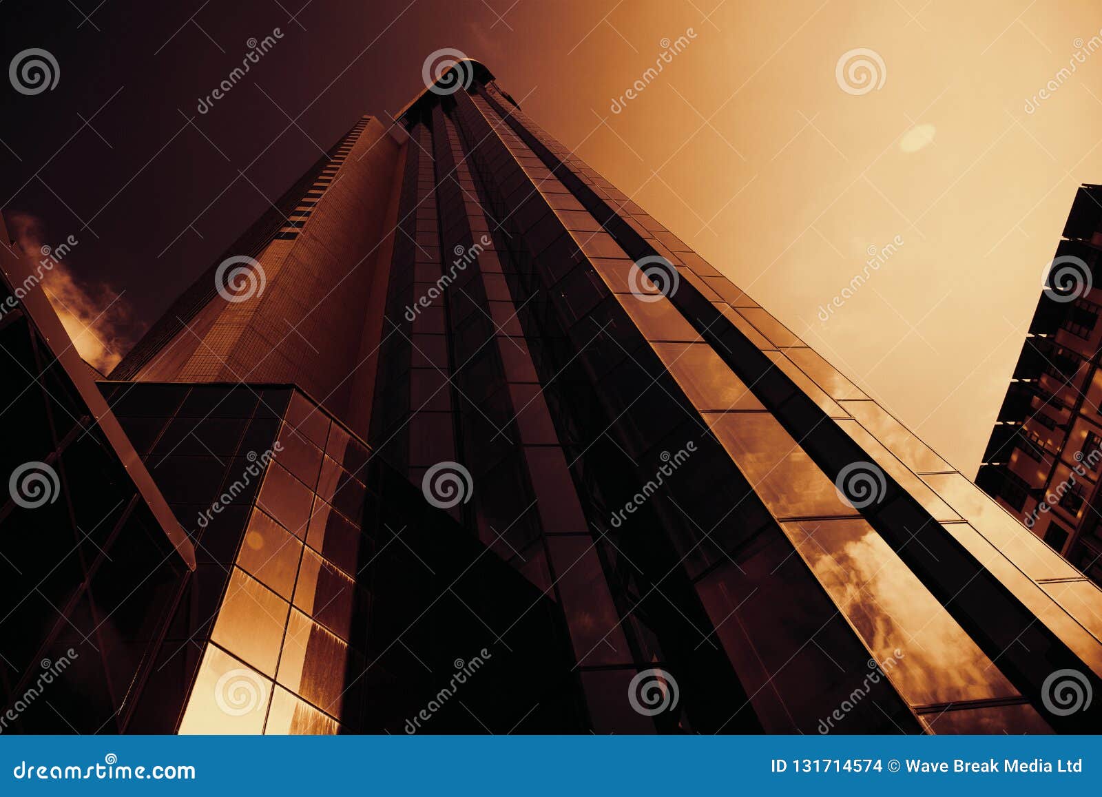 Low Angle Close-up View of Office Building Stock Photo - Image of ...