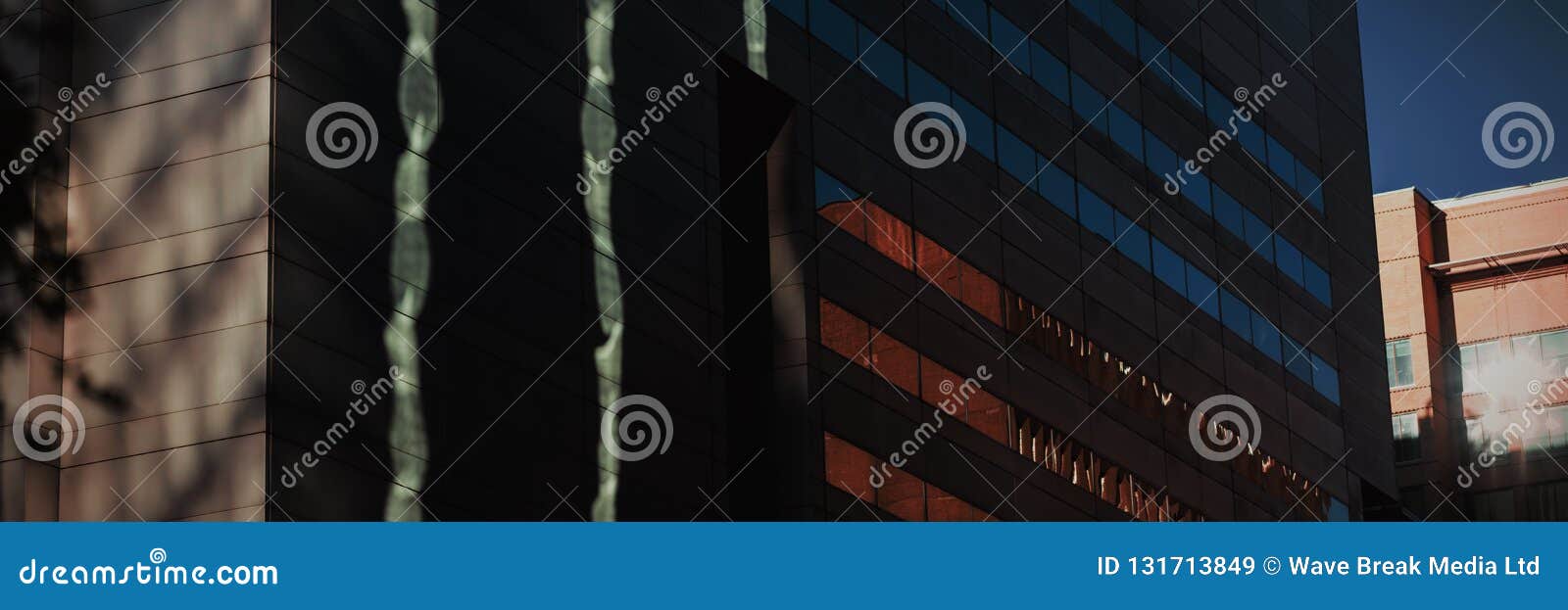 Side view of buildings stock image. Image of modern - 131713849
