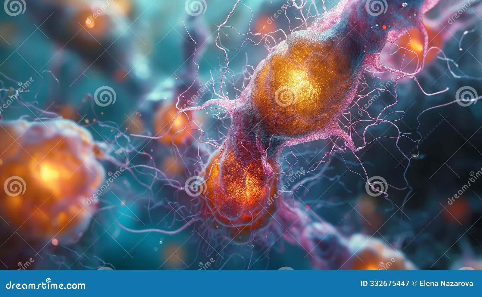 Digitally Concept of Neural Network with Synapses, Highlighting Neural ...