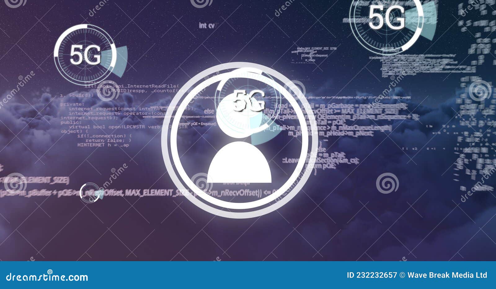 Digitally Connected in 5g Network 4k Stock Illustration - Illustration ...