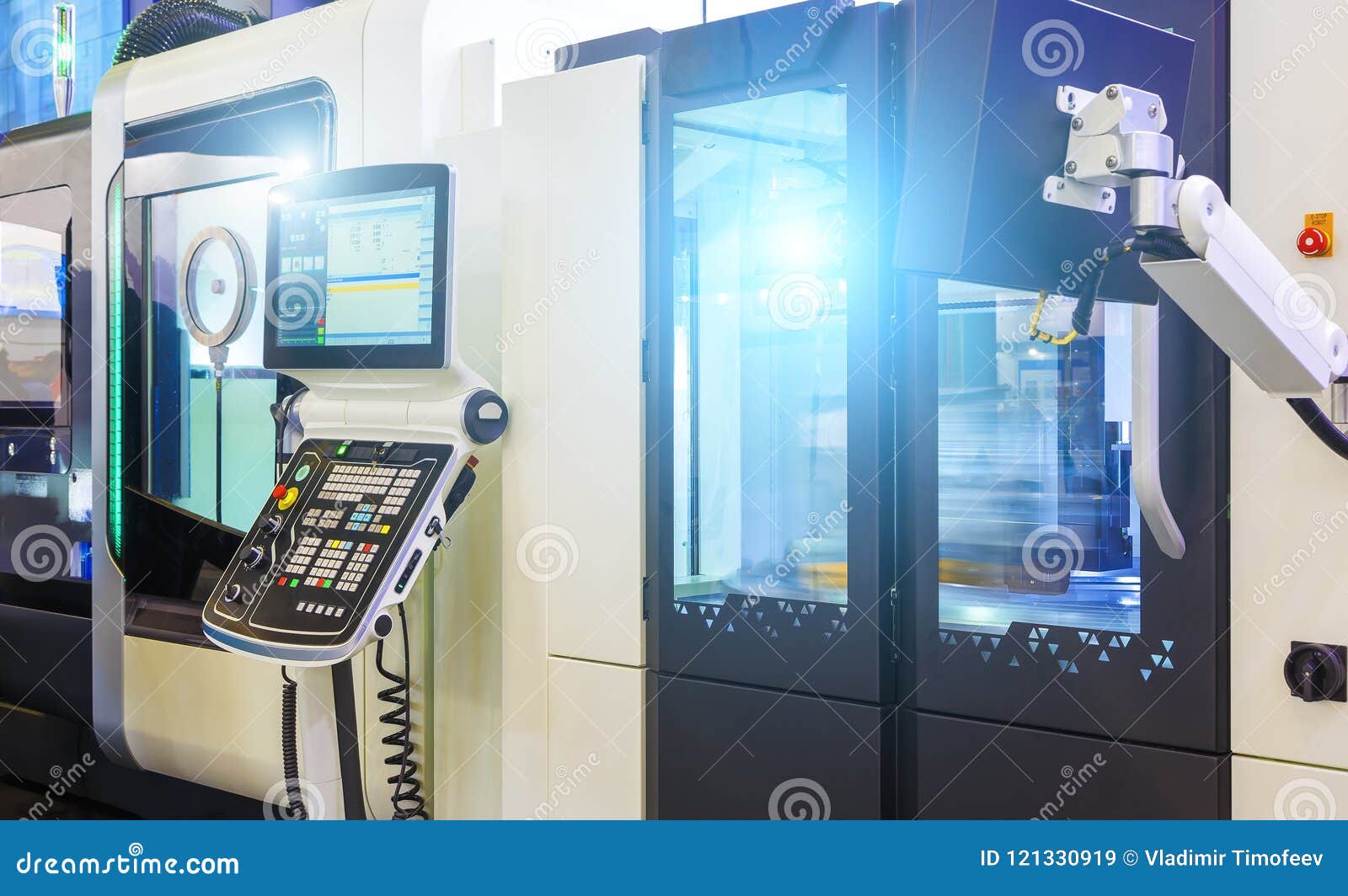 Digitally Controlled Modern Cnc Lathe in Factory Stock Image - Image of ...