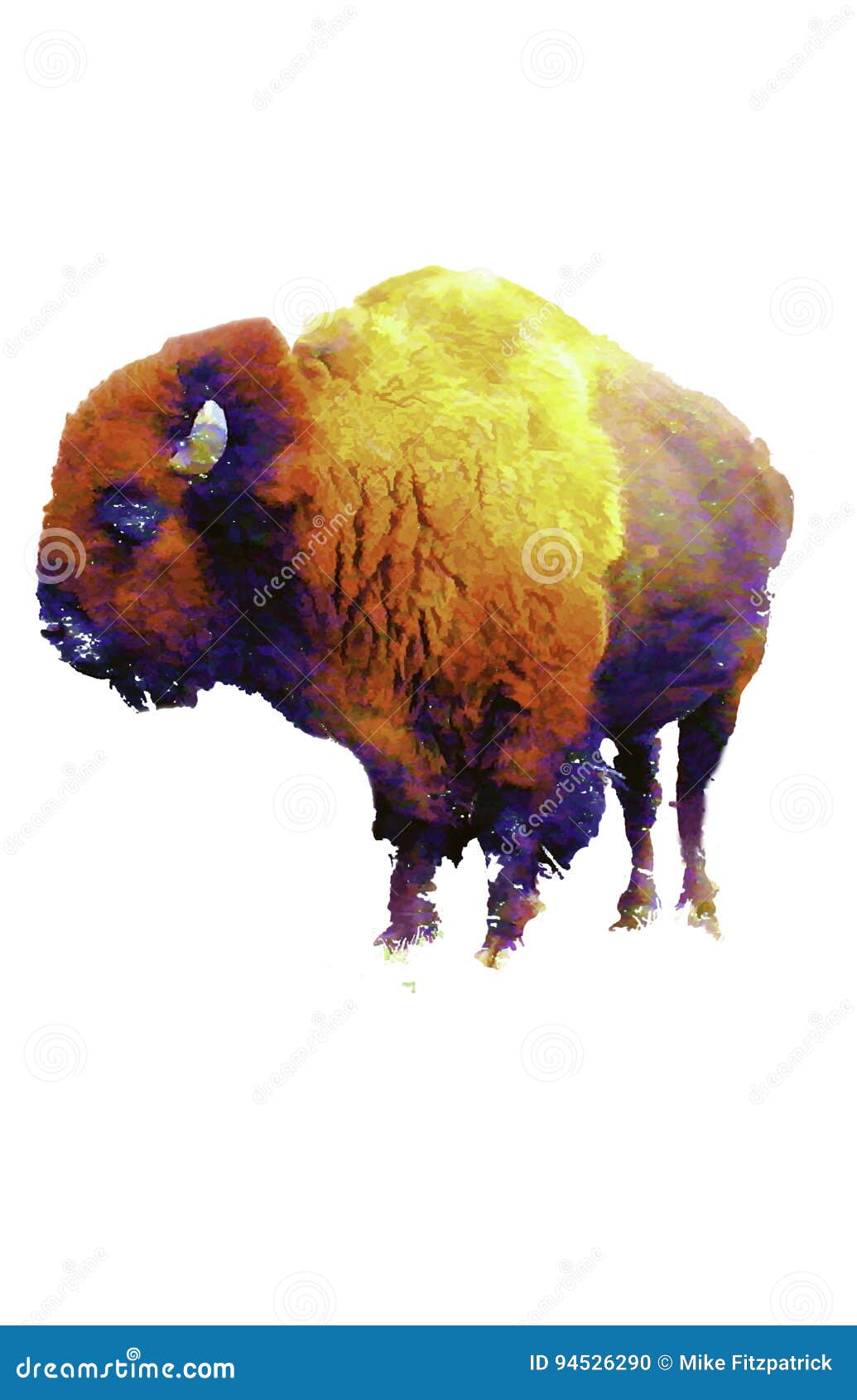 Digitally Created Abstract Buffalo Illustrationnn Stock Illustration ...