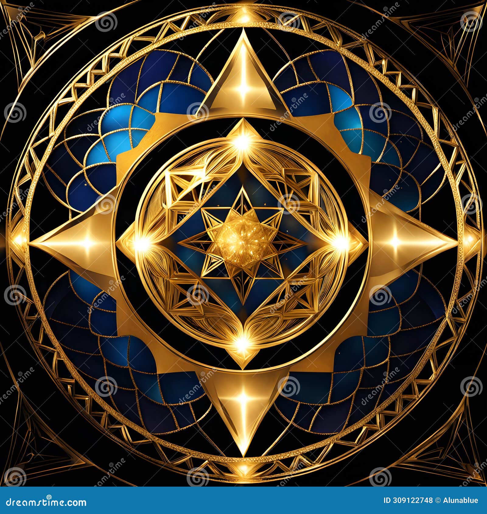 A Complex Geometric Design with a Symmetrical Layout. Stock ...