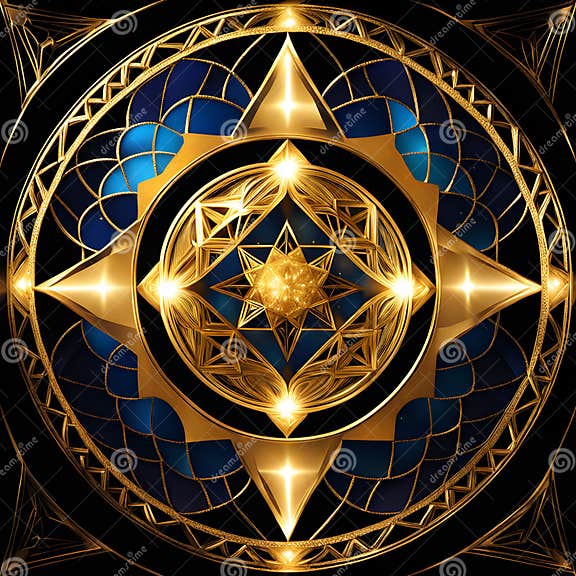 A Complex Geometric Design with a Symmetrical Layout. Stock ...