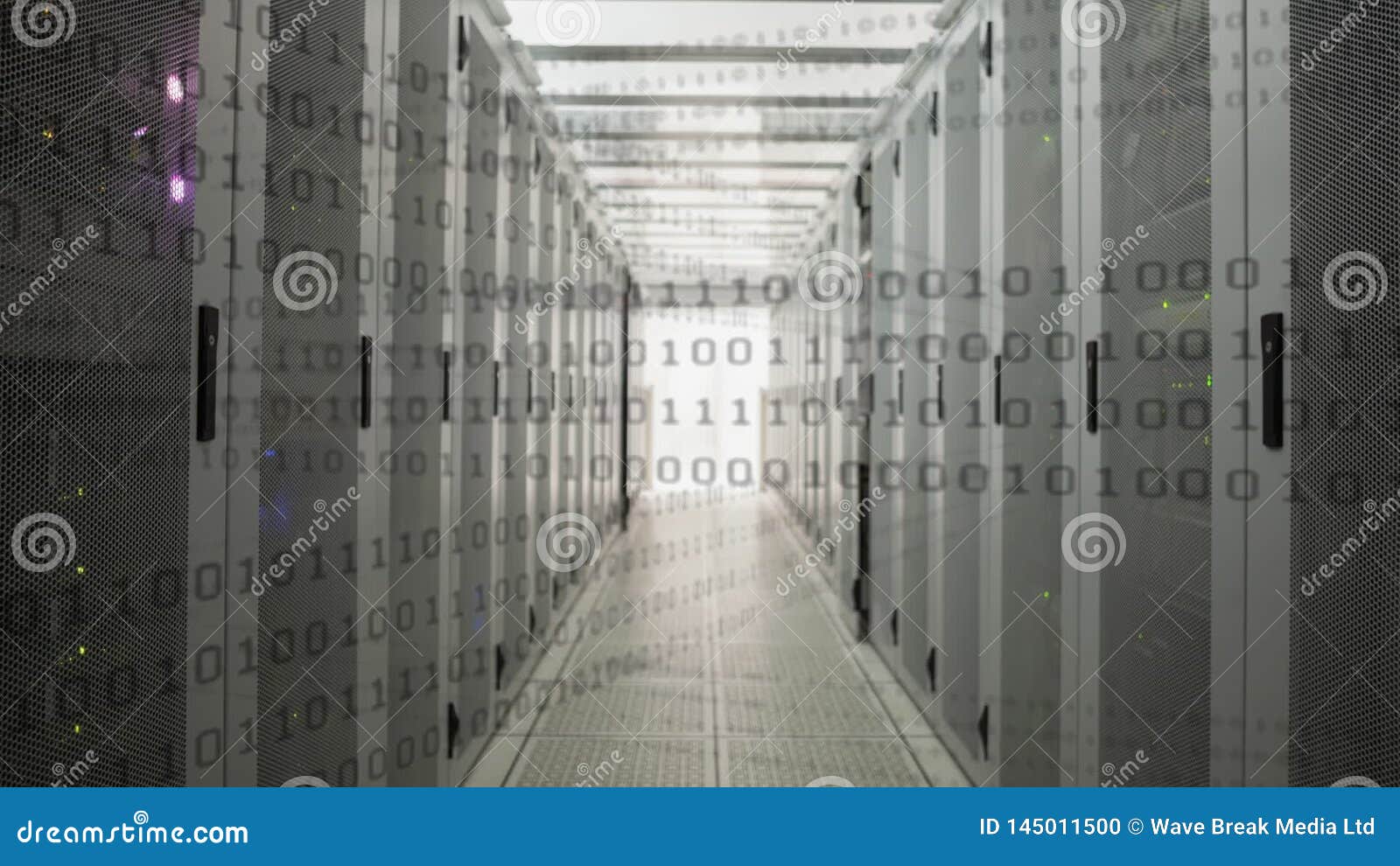 Binary codes in a hallway stock footage. Video of networking - 145011500