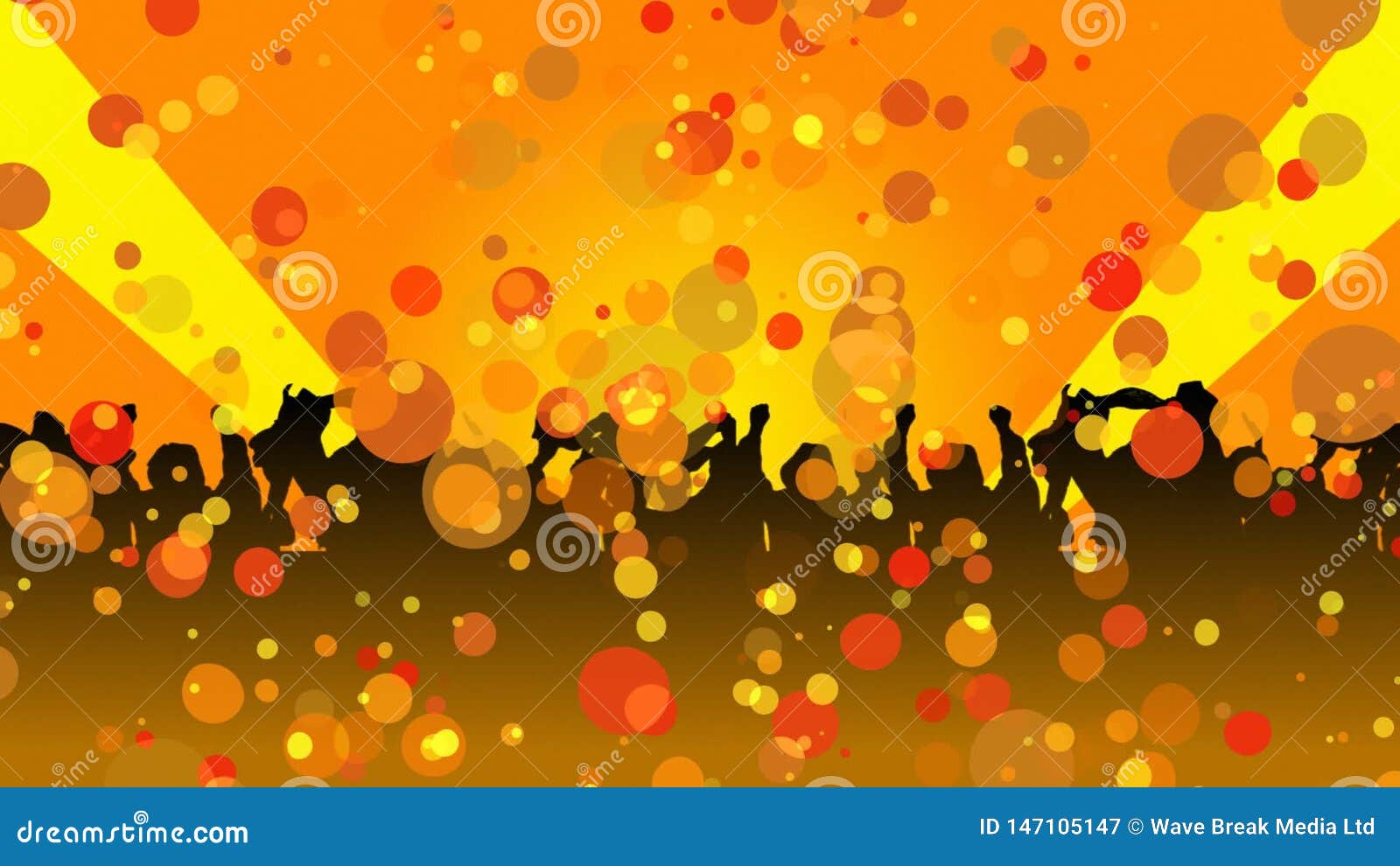 Crowd Cheering and Bokeh Lights Stock Video - Video of animation ...