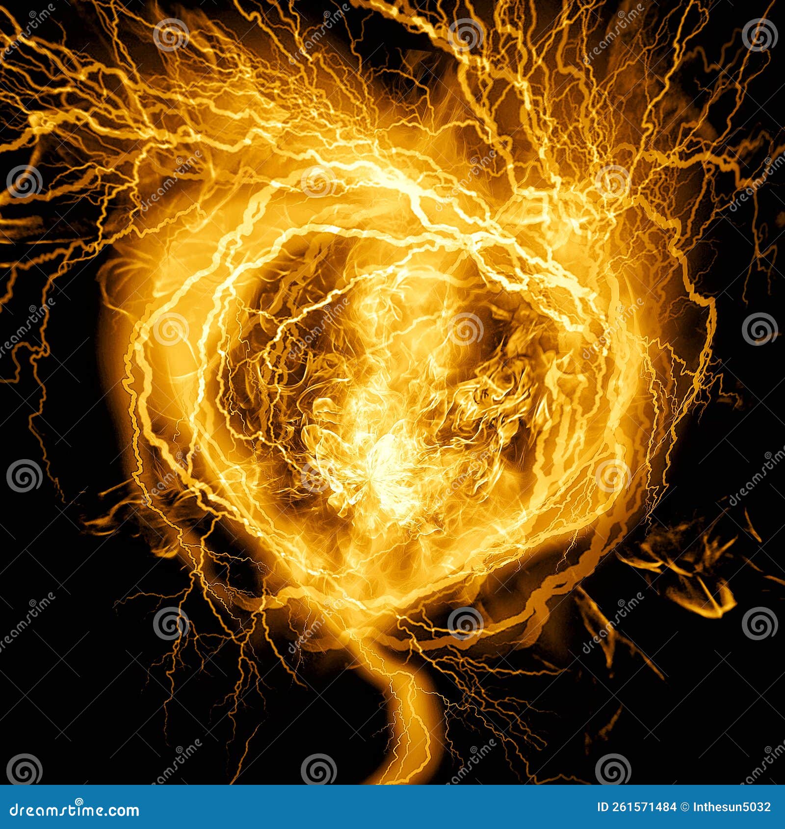 Abstract Lightning Bolt Lighting Up the Darkness in a Storm Concept ...