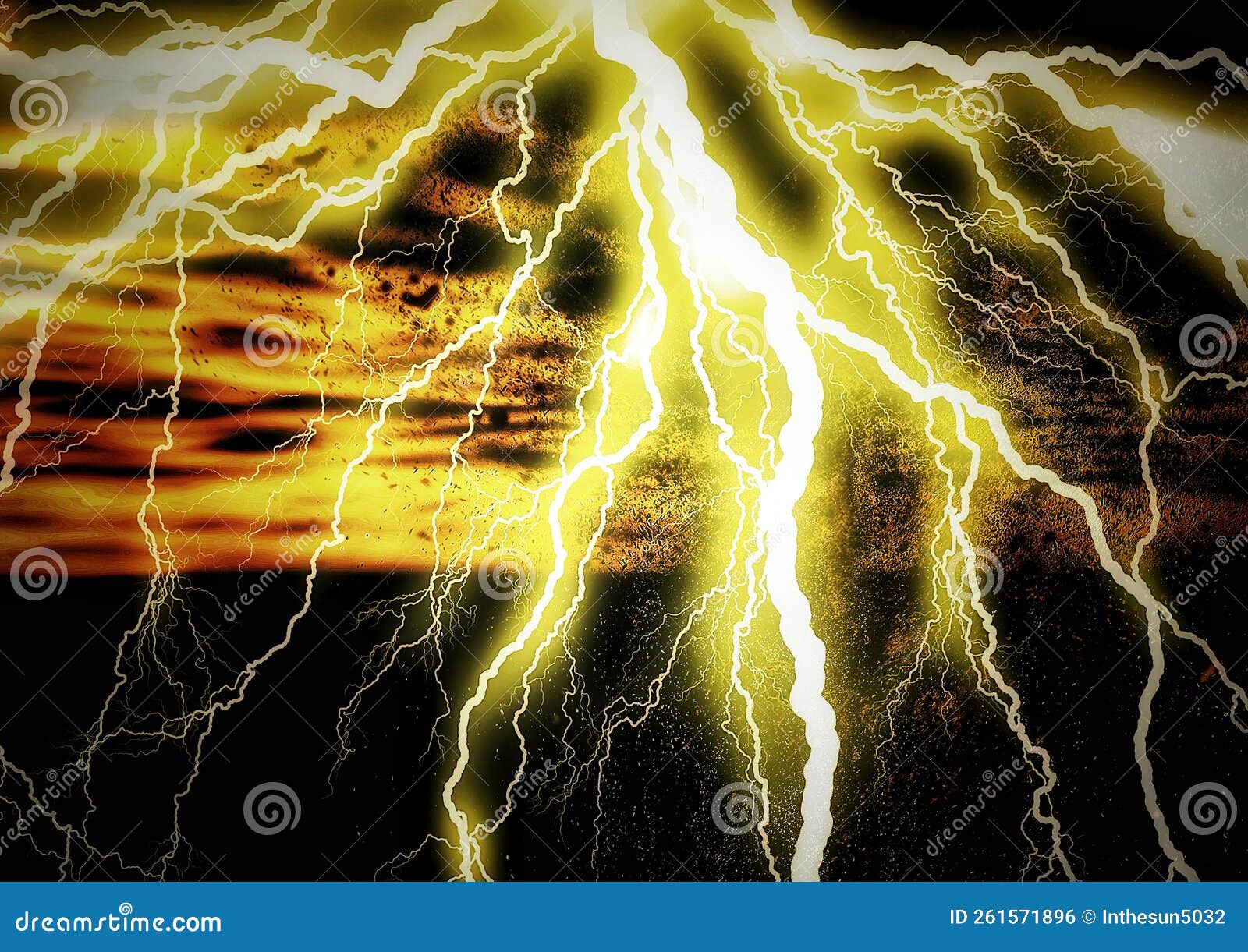 Abstract Lightning Bolt Lighting Up the Darkness in a Storm Concept ...