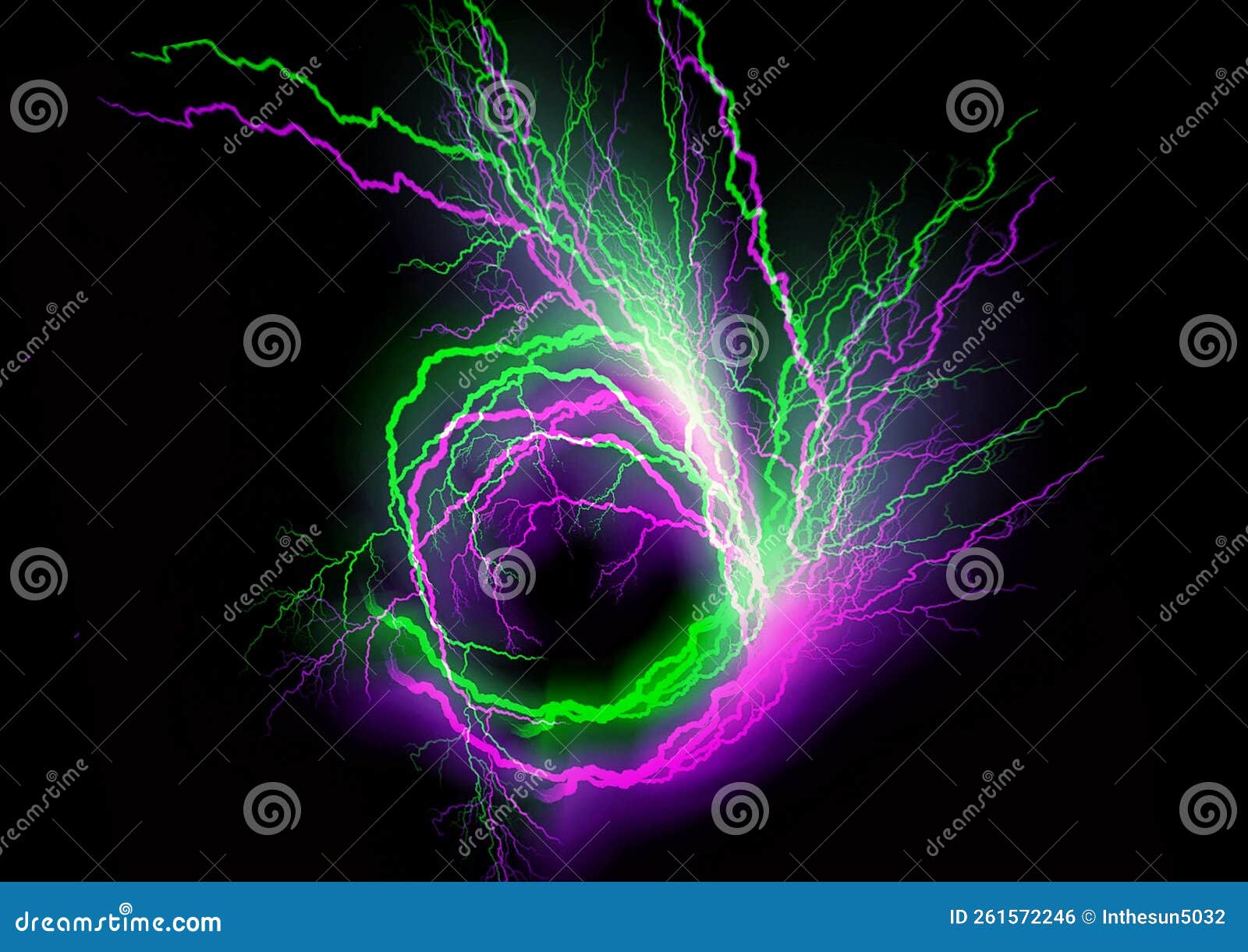 Abstract Lightning Bolt Lighting Up the Darkness in a Storm Concept ...