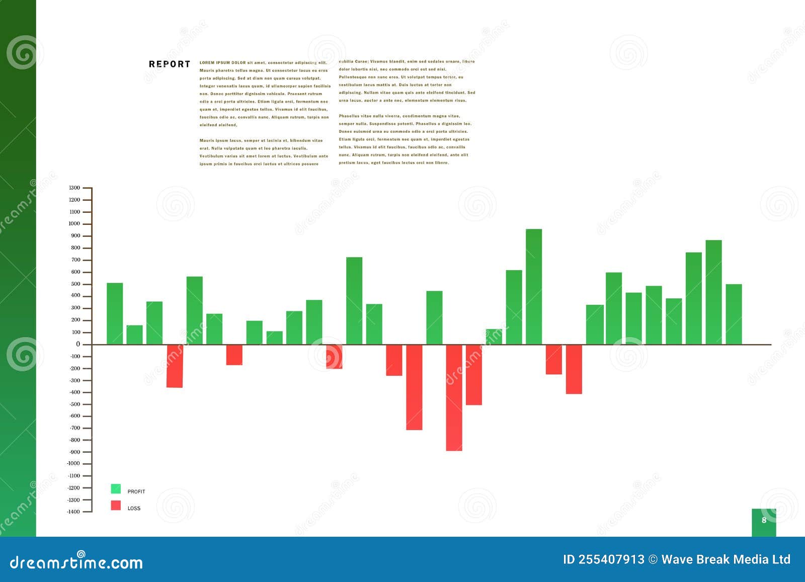 Business Interface with Graphs and Data Stock Illustration ...