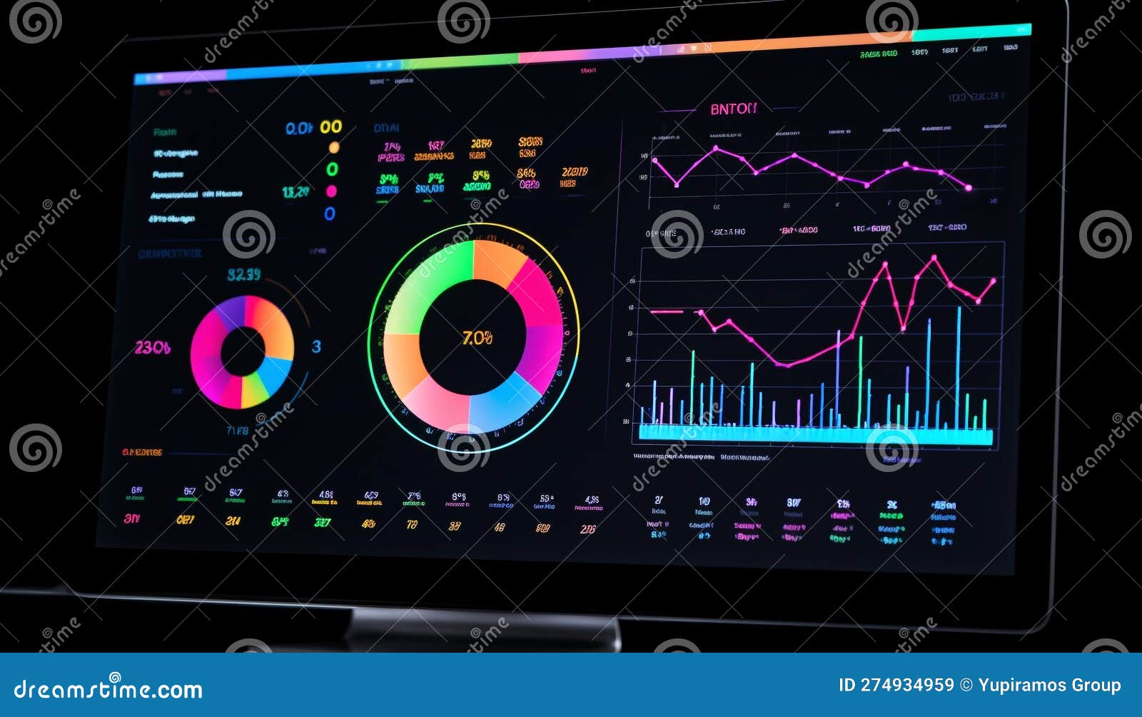 Digitally Generated Chart Analyzes Frequency Growth Success Generated ...