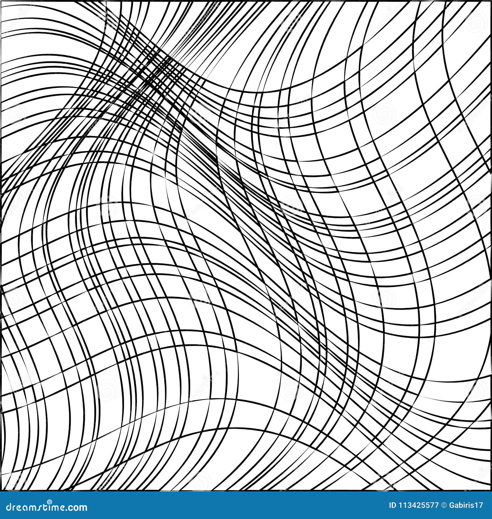 Black Lines, Wavy, Striped Surface Undulating, on Abstract Pattern ...