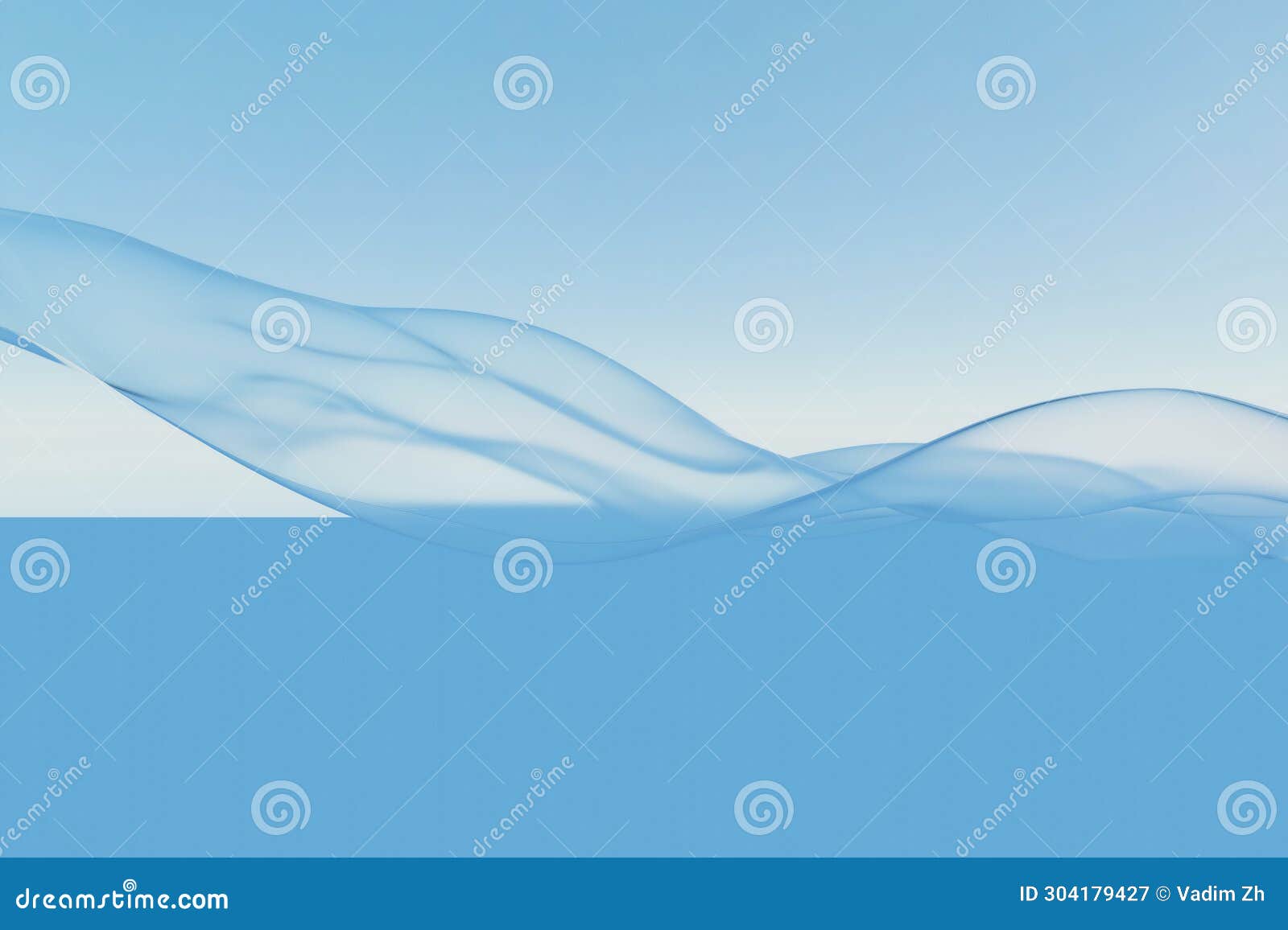 Digitally Generated 3D Abstract Blue Floating Wave Background Stock ...