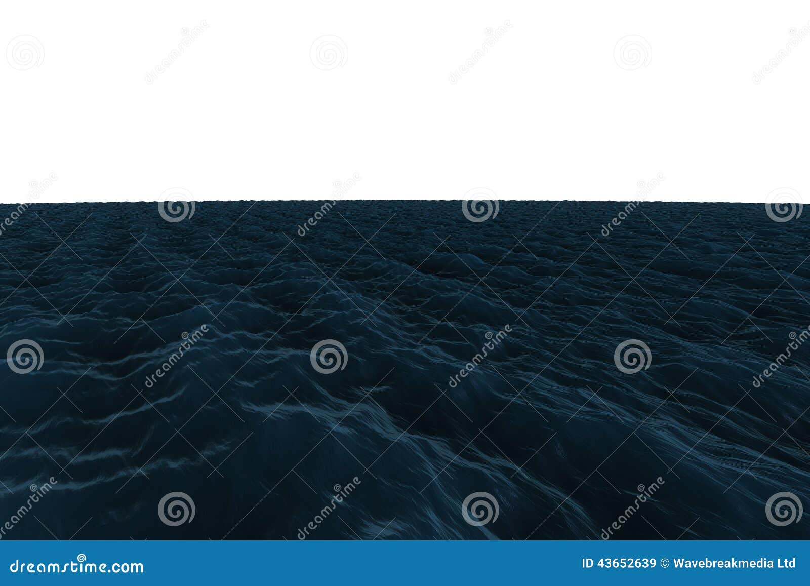 Digitally Generated Graphic Rough Blue Ocean Stock Illustration ...
