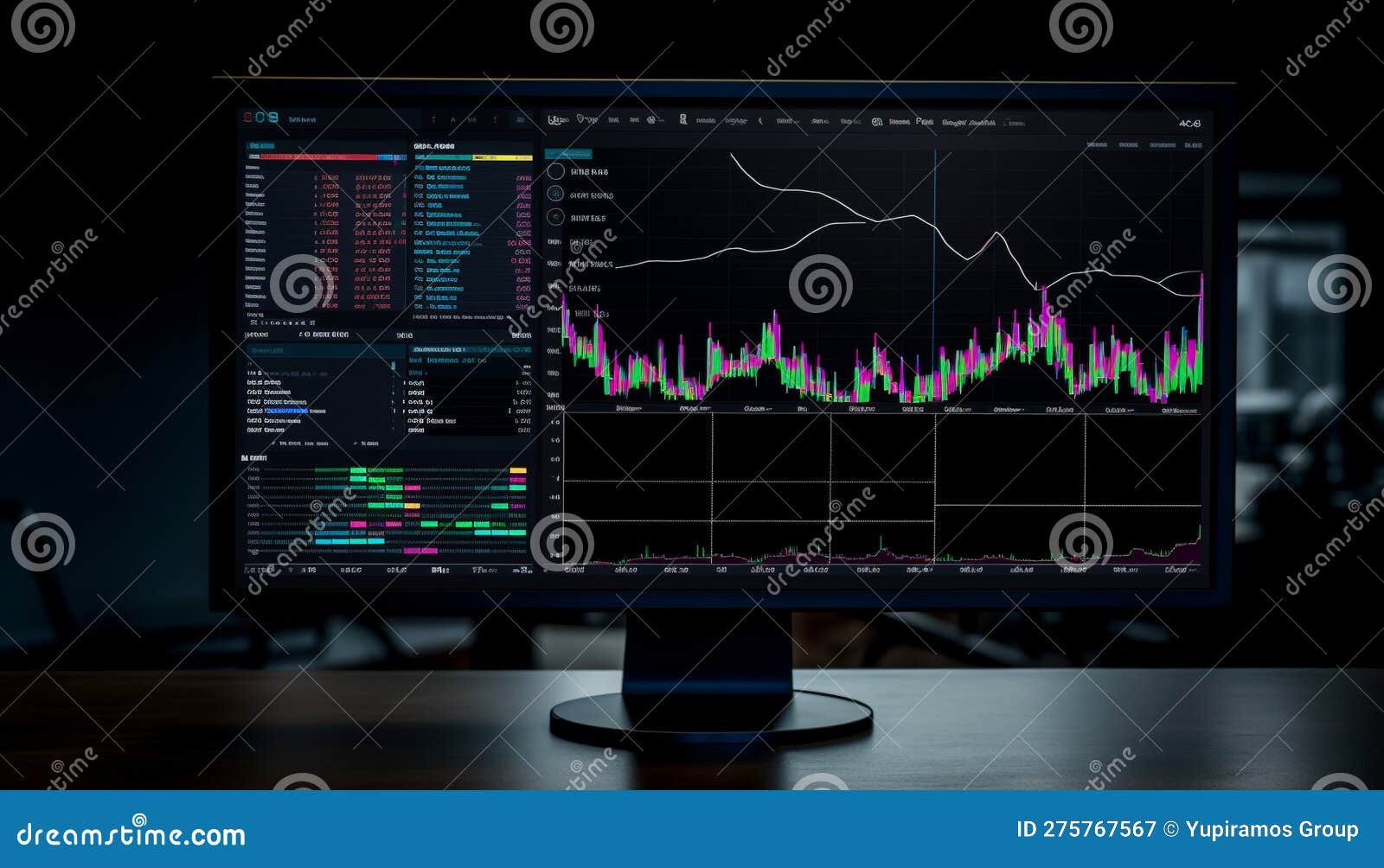 Digitally Generated Healthcare Chart Analyzing Pulse Frequency ...