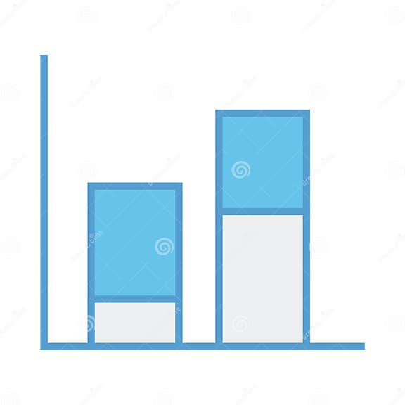 Digitally Generated Image of Blue Bar Graph Stock Illustration ...