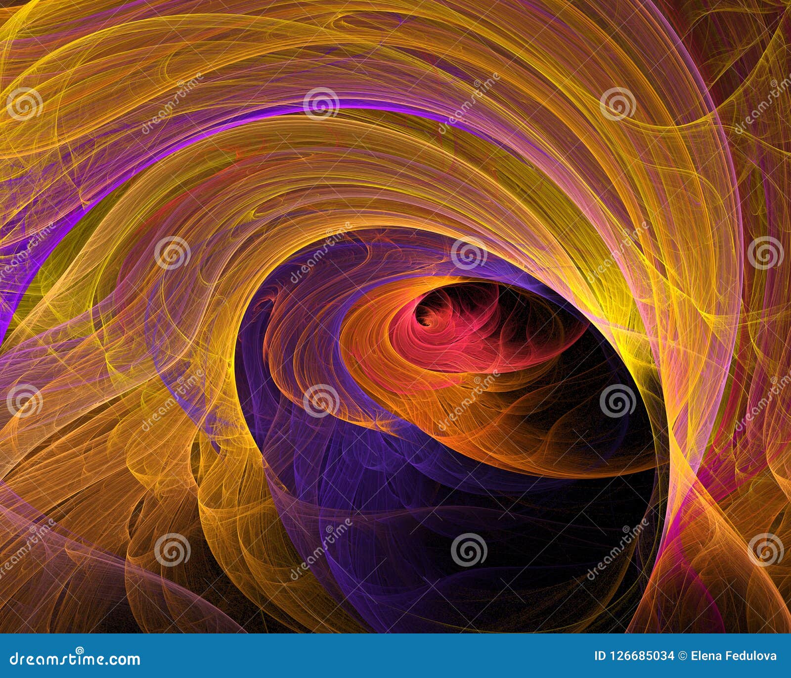 Digitally Generated Image. Colorful Fractal, Elegant, Extremely ...