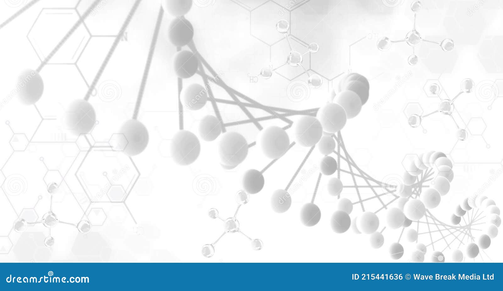 Digitally Generated Image of Dna Structure and Chemical Structures ...