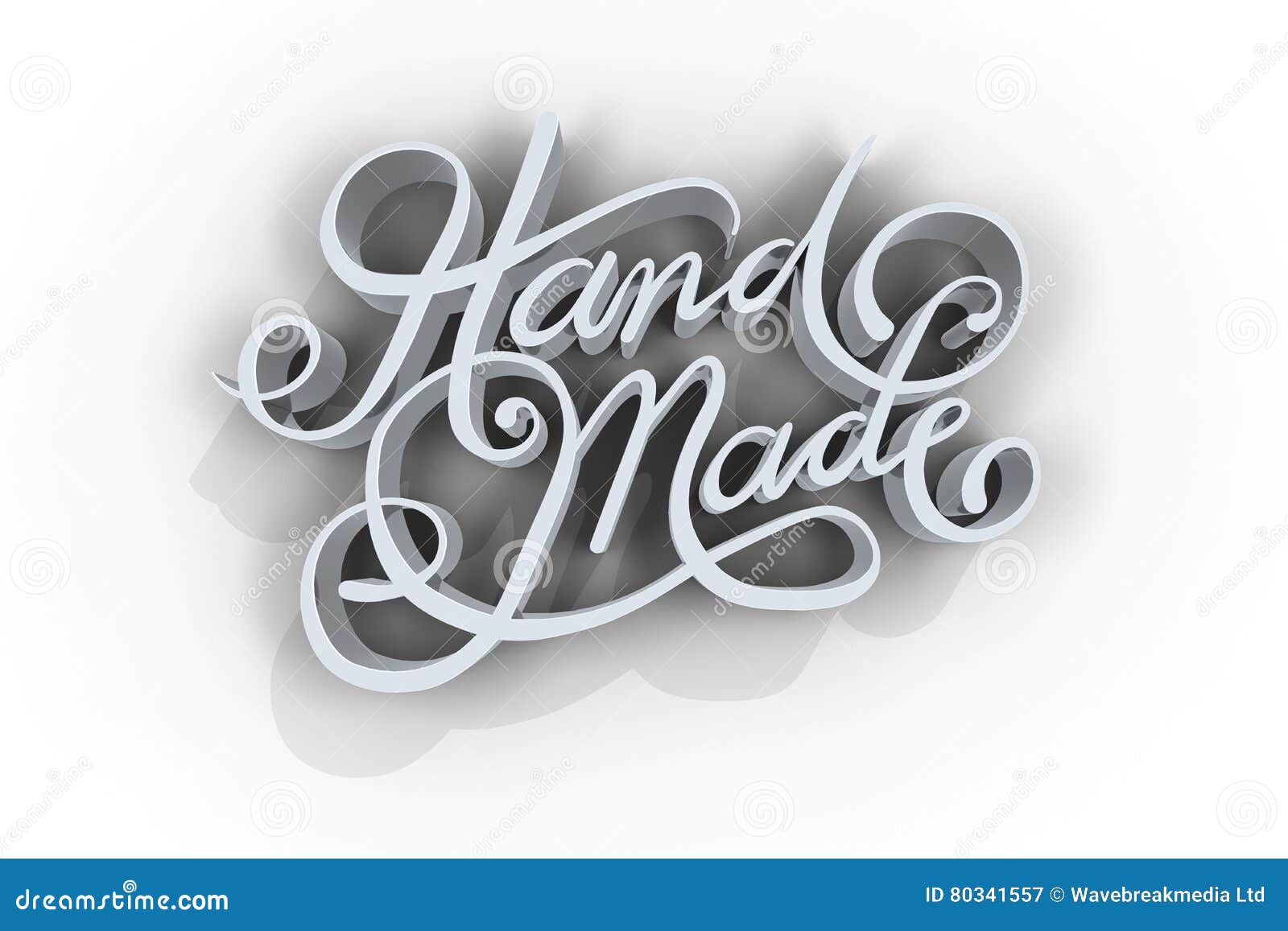 Digitally Generated Image of Hand Made Text Stock Illustration ...