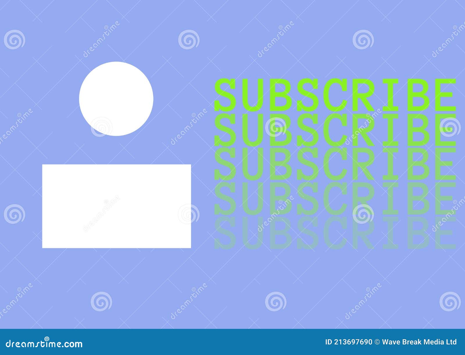 Digitally Generated Image of Subscribe Text Against Blue Background ...