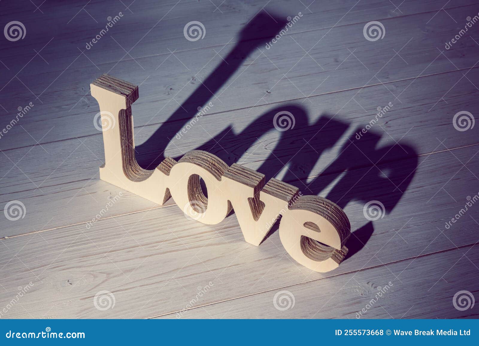 Digitally Generated Image of Word Love Stock Photo - Image of wooden ...