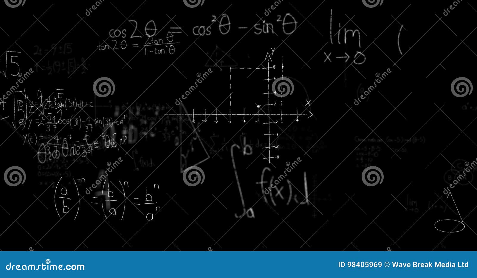 Math Formulas on Blackboard Stock Video - Video of intelligent ...