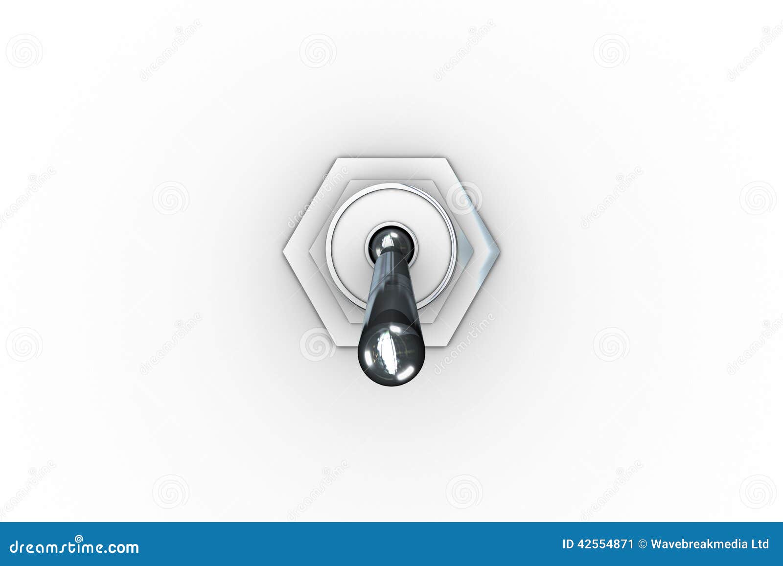 Digitally Generated Metal Flip Switch Stock Illustration - Illustration ...