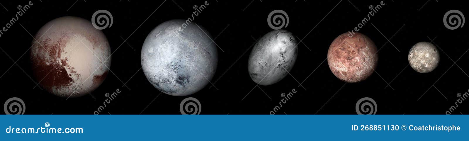 Dwarf Planets Pluto, Eris, Haumea, Makemake and Ceres Stock ...