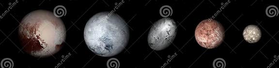 Dwarf Planets Pluto, Eris, Haumea, Makemake and Ceres Stock ...