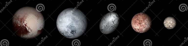 Dwarf Planets Pluto, Eris, Haumea, Makemake and Ceres Stock ...