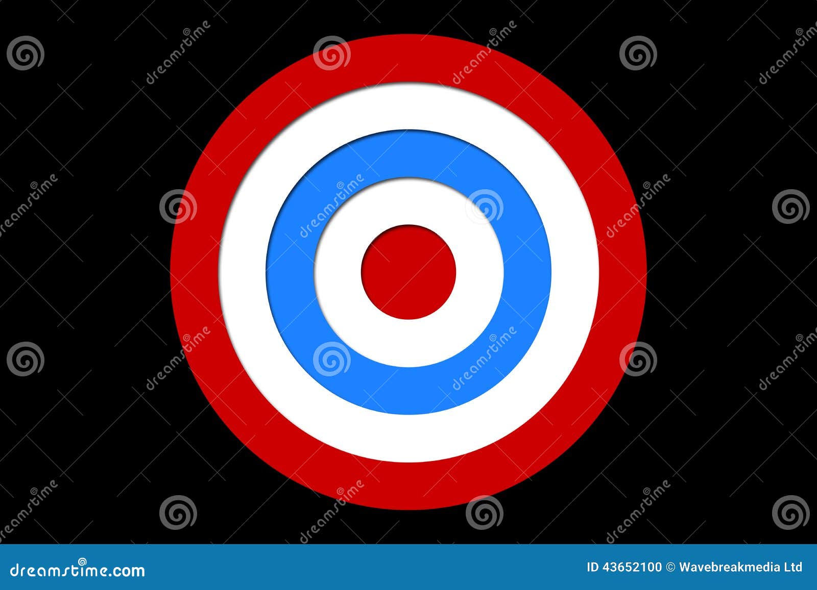 Digitally Generated Red and Blue Target Stock Illustration ...