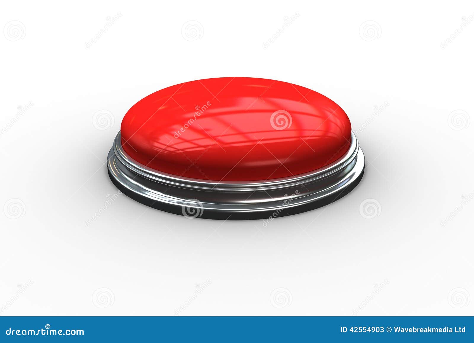 Digitally Generated Red Push Button Stock Illustration - Illustration ...