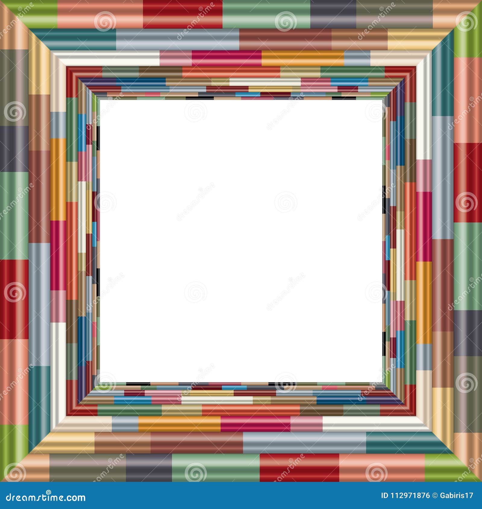 Digitally Generated Reflective Colorful Cylindrical Shaped, Extruded ...