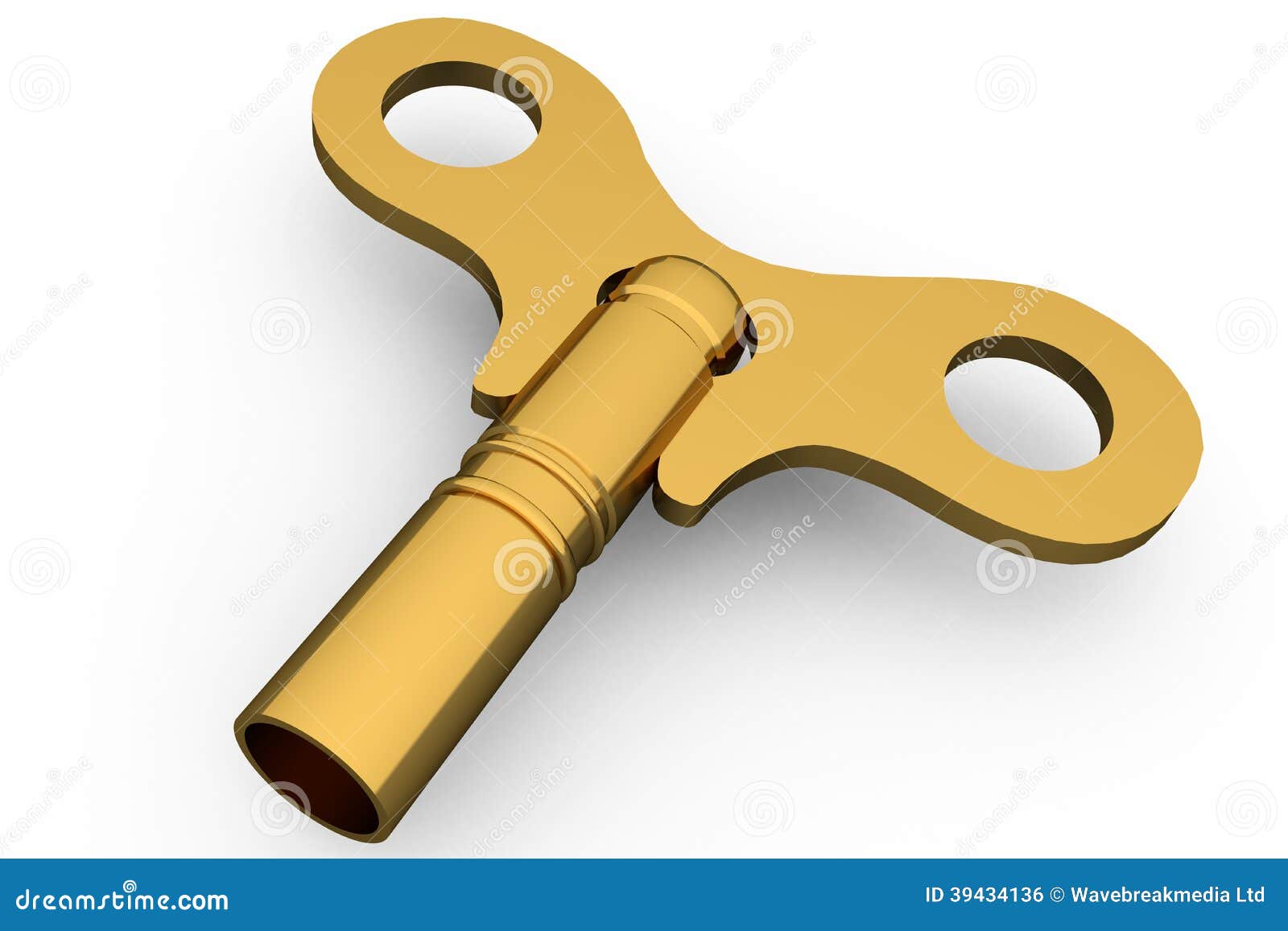 Digitally Generated Shiny Gold Key Stock Illustration - Illustration of ...