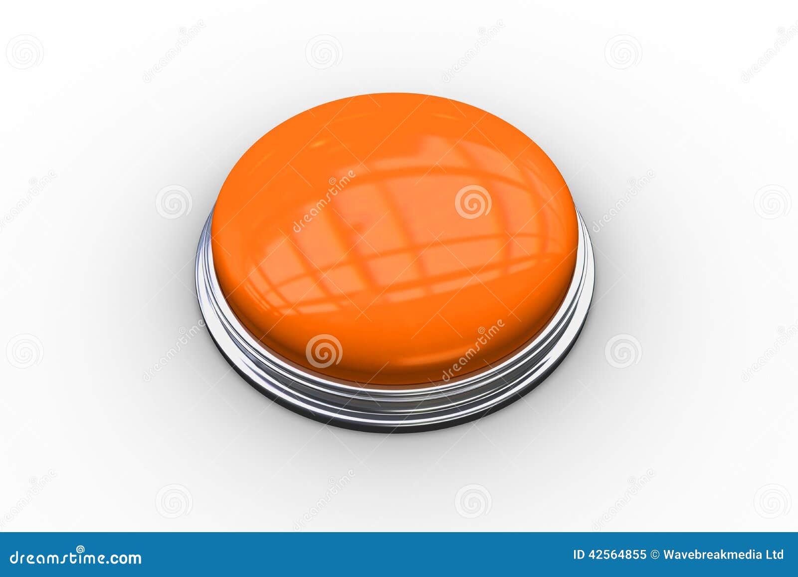 Digitally Generated Shiny Orange Push Button Stock Illustration ...
