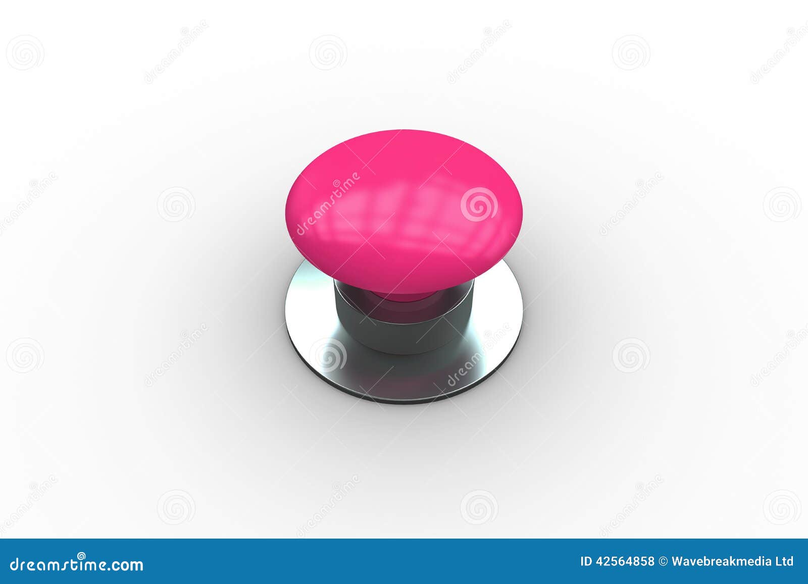 Digitally Generated Shiny Pink Push Button Stock Illustration ...