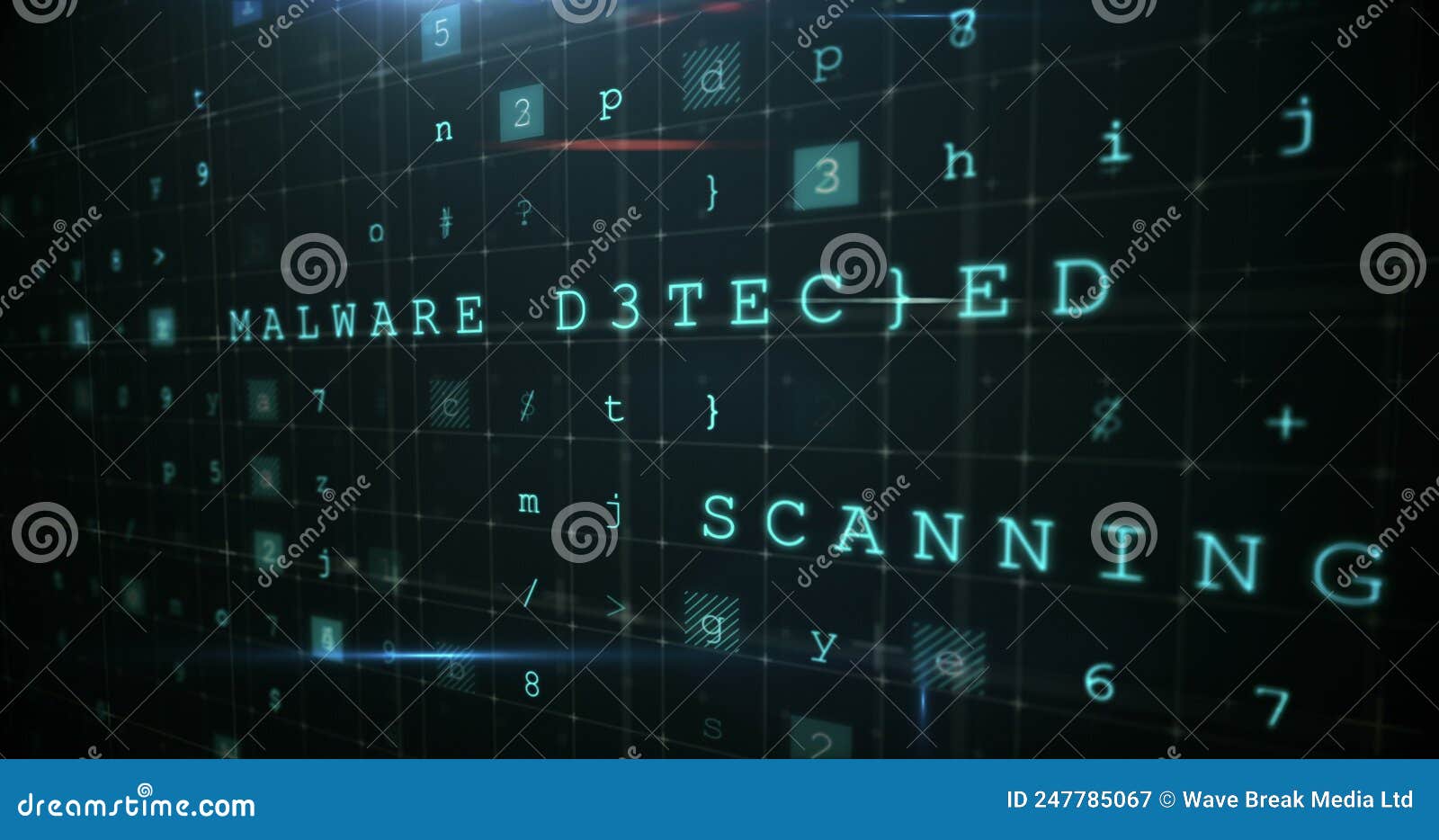 Digitally Generated Warning Sign for Online Fraud Stock Illustration ...