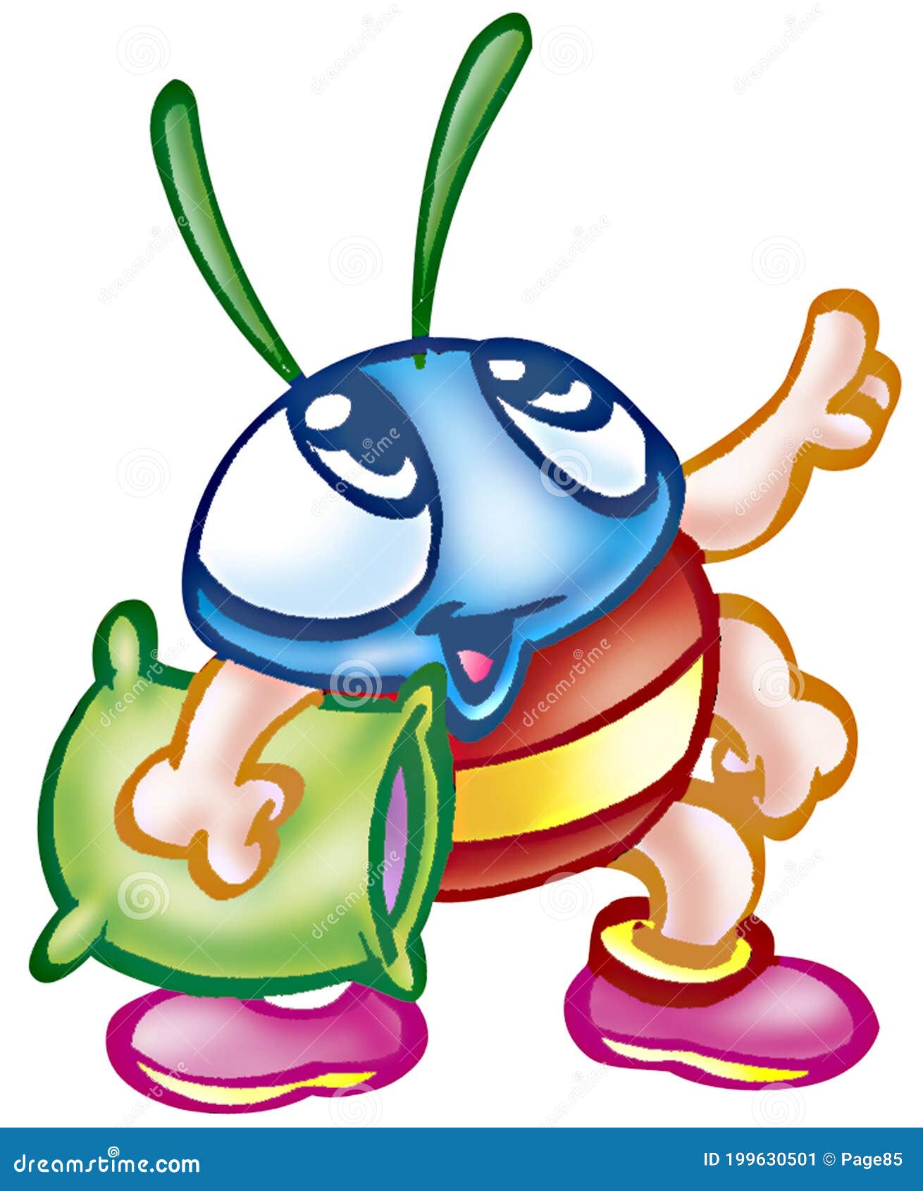 Funny bug stock illustration. Illustration of nature - 199630501