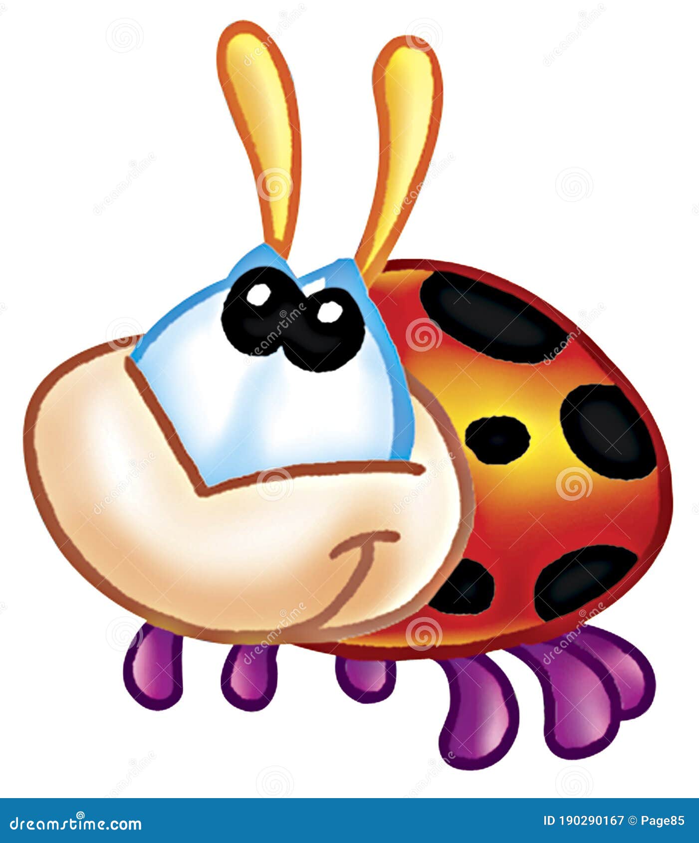 Happy bug stock illustration. Illustration of drawing - 190290167